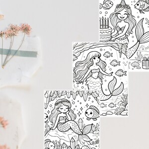 Mermaid Coloring Book for Kids 25 Fun and Magical Mermaid Coloring ...