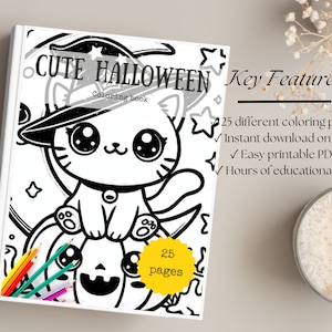 Coloring Book Children Cute Kawaii Coloring Pages Halloween Educational ...
