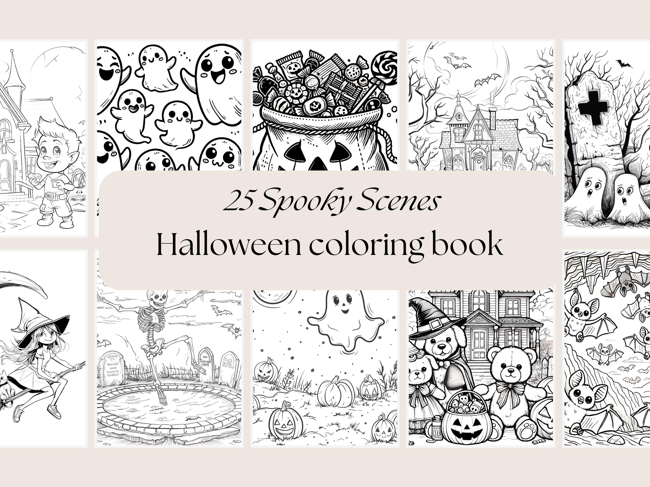 25 Halloween Coloring Pages for Kids Printable Halloween Activity Fun ...