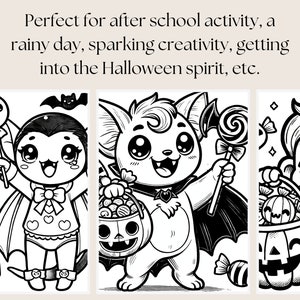 Coloring Book Children Cute Kawaii Coloring Pages Halloween Educational ...