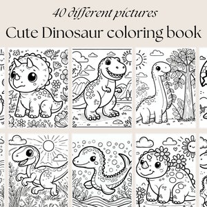 40 Cute Dinosaurs Coloring Pages, Dinosaurs Printable, Coloring ...