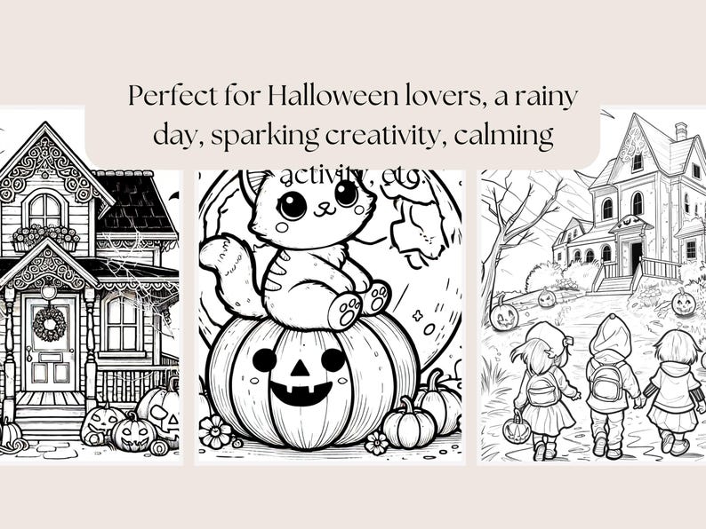 25 Halloween Coloring Pages for Kids Printable Halloween Activity Fun ...