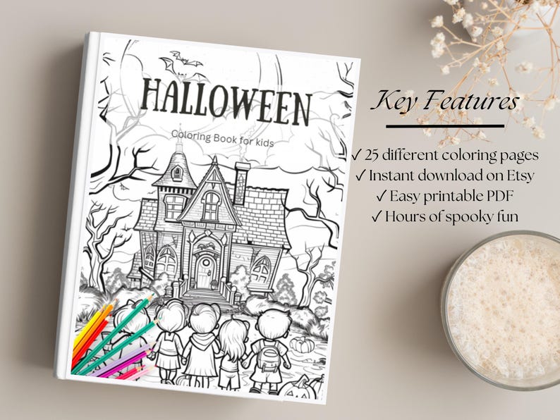 25 Halloween Coloring Pages for Kids Printable Halloween Activity Fun ...