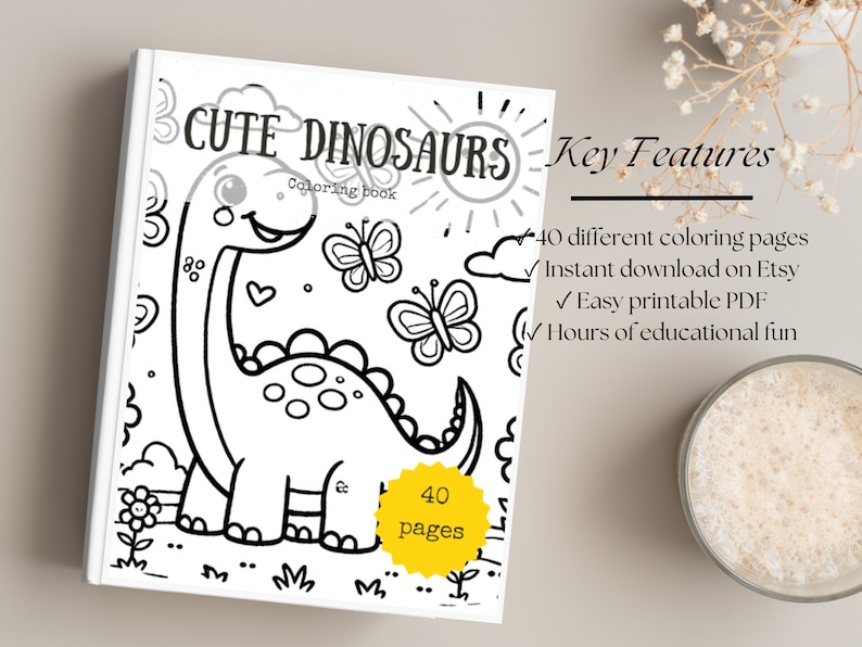 40 Cute Dinosaurs Coloring Pages, Dinosaurs Printable, Coloring ...