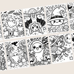 Coloring Book Children Cute Kawaii Coloring Pages Halloween Educational ...