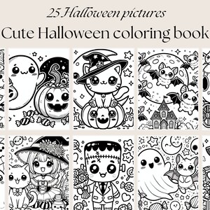 Coloring Book Children Cute Kawaii Coloring Pages Halloween Educational ...