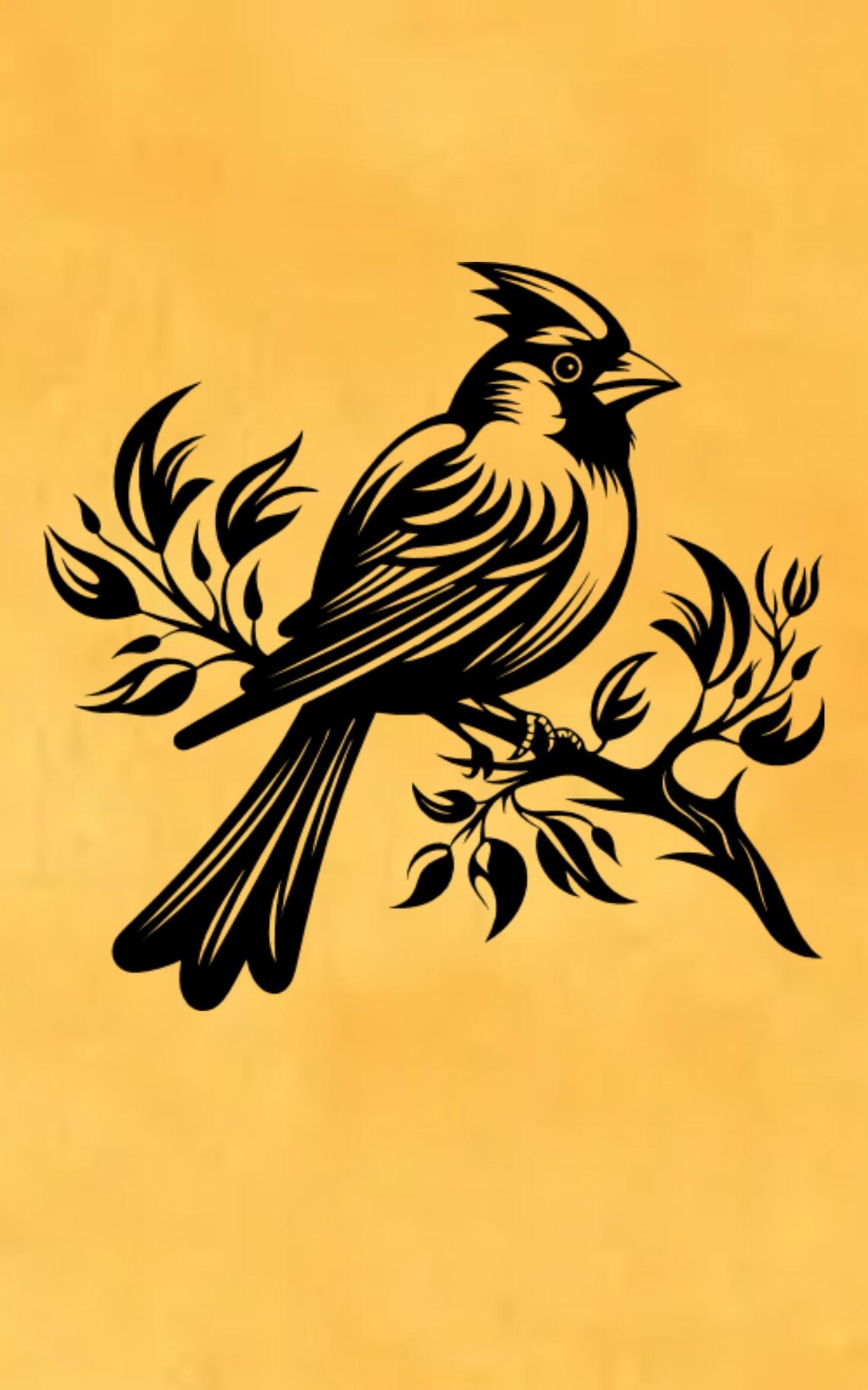 Elegant Winter Cardinal Vinyl Sticker Decal - Beautiful Majestic Bird ...