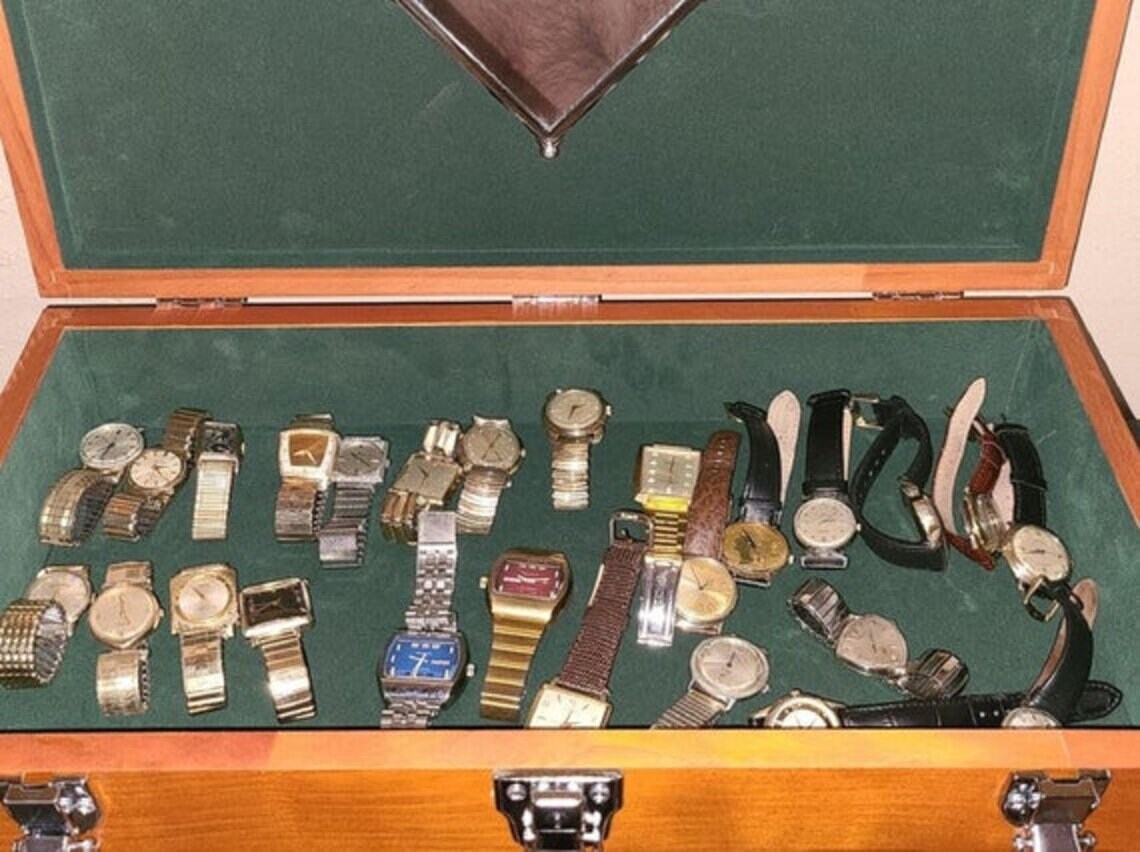 Vintage Style 8 Drawer Collectors Trunk Tool Chest Cabinet Storage ...