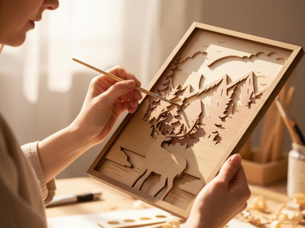 Deer Multi Layered 3D Wooden Laser Cut File, Laser Multilayer Wild Life ...