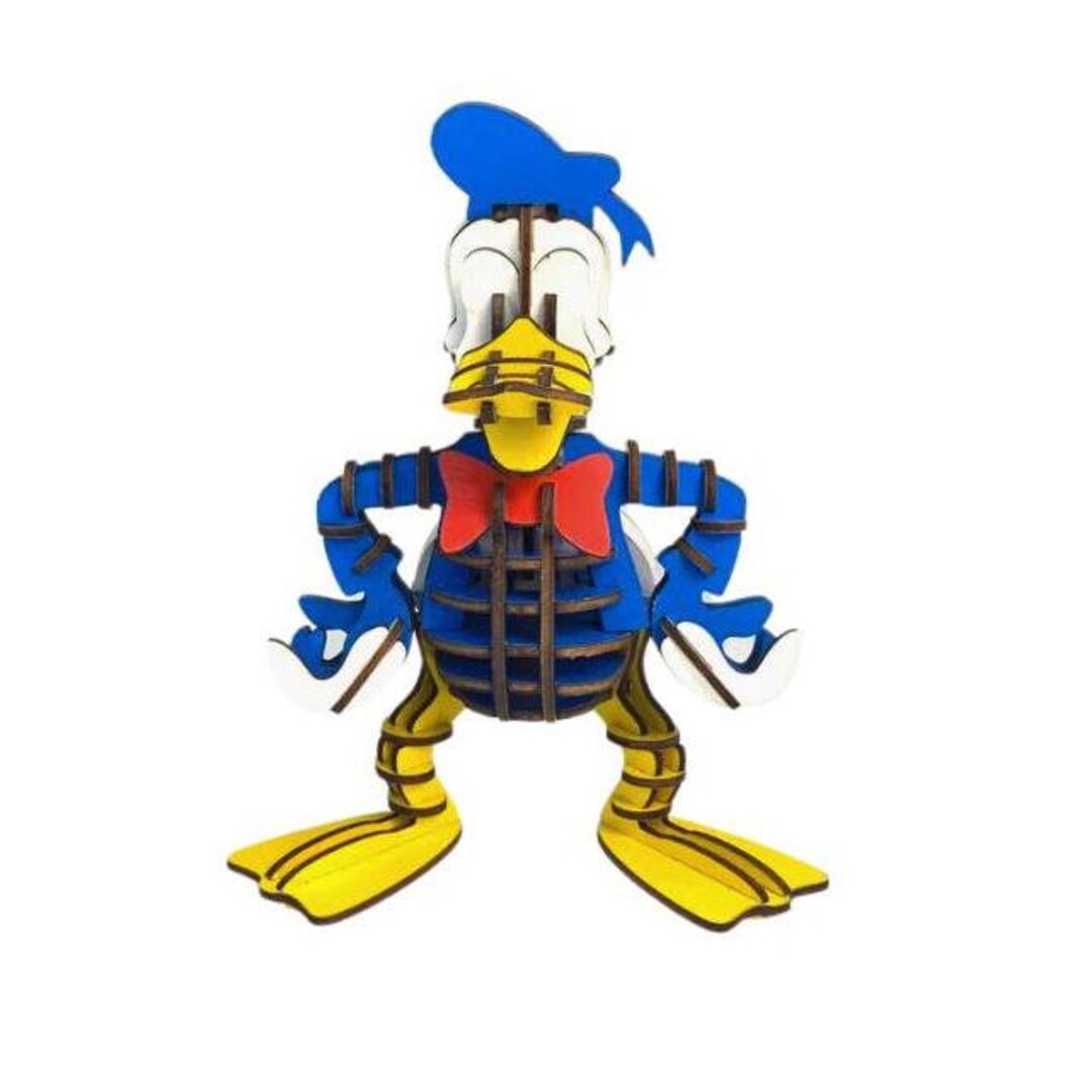 Duck Cartoon 3D Wood Puzzle Laser Cut Files, Layered Art Piece ...