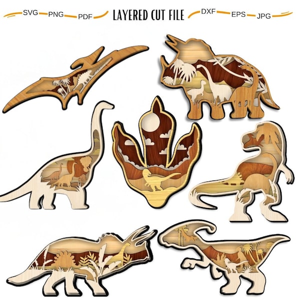 Dinosaur Dxf - Etsy