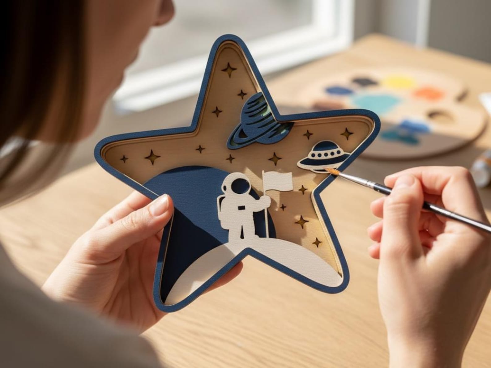 5x Bundle Space Layered 3D Wooden Laser Cut Svg File, Laser Multilayer ...