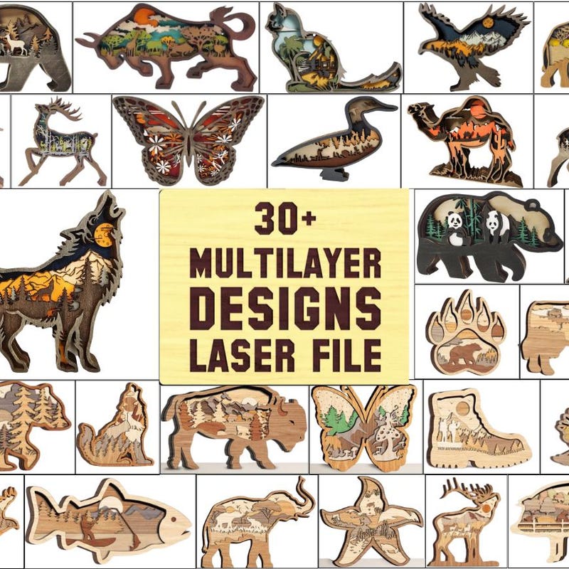 Laser File Forest Cut Out - Etsy