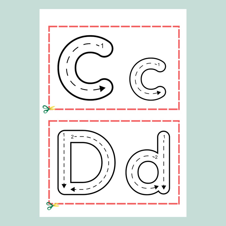 Preschool Alphabet Phonics Tracing Worksheet Printable, Handwriting ...