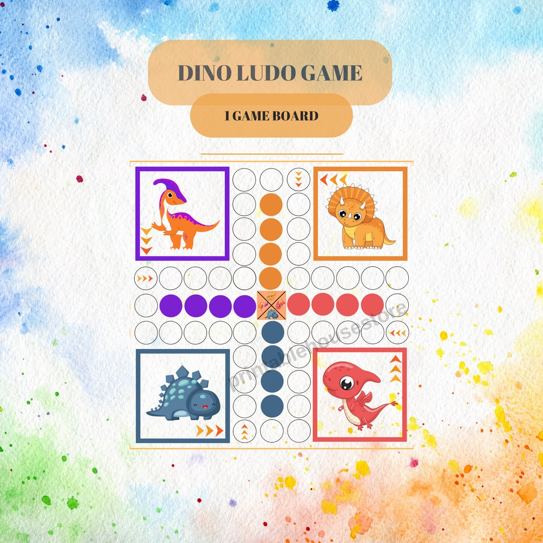 Printable Ludo Board Game Template | Paper Digital Activity | Family ...