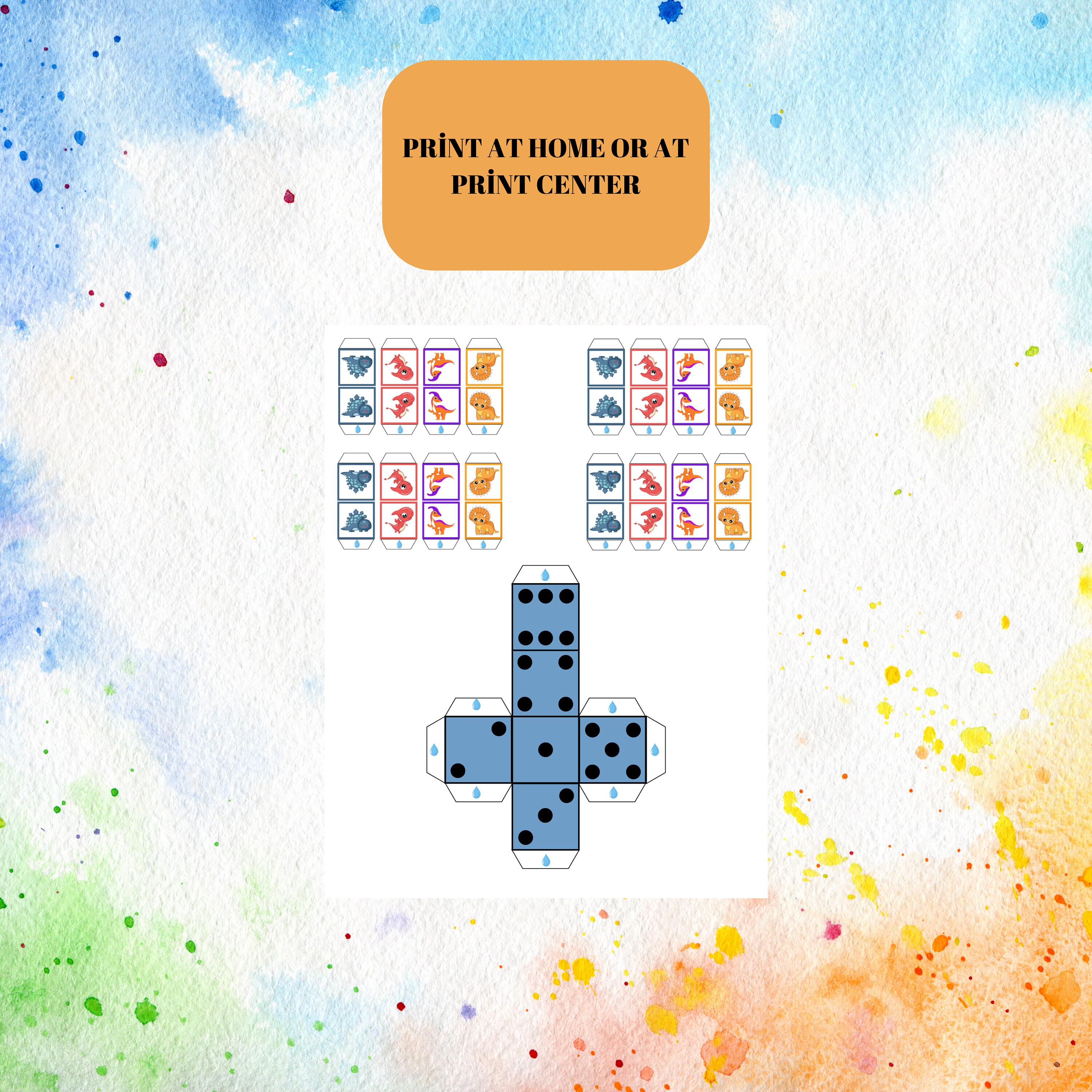 Printable Ludo Board Game Template Paper Digital Activity Family Kids ...