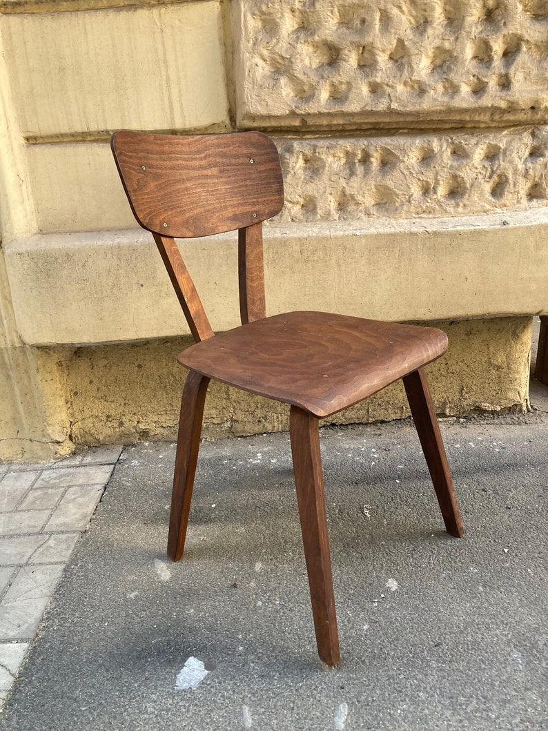 Vintage Wooden Chair |designer Chair in Constructivism Style | Bauhaus ...