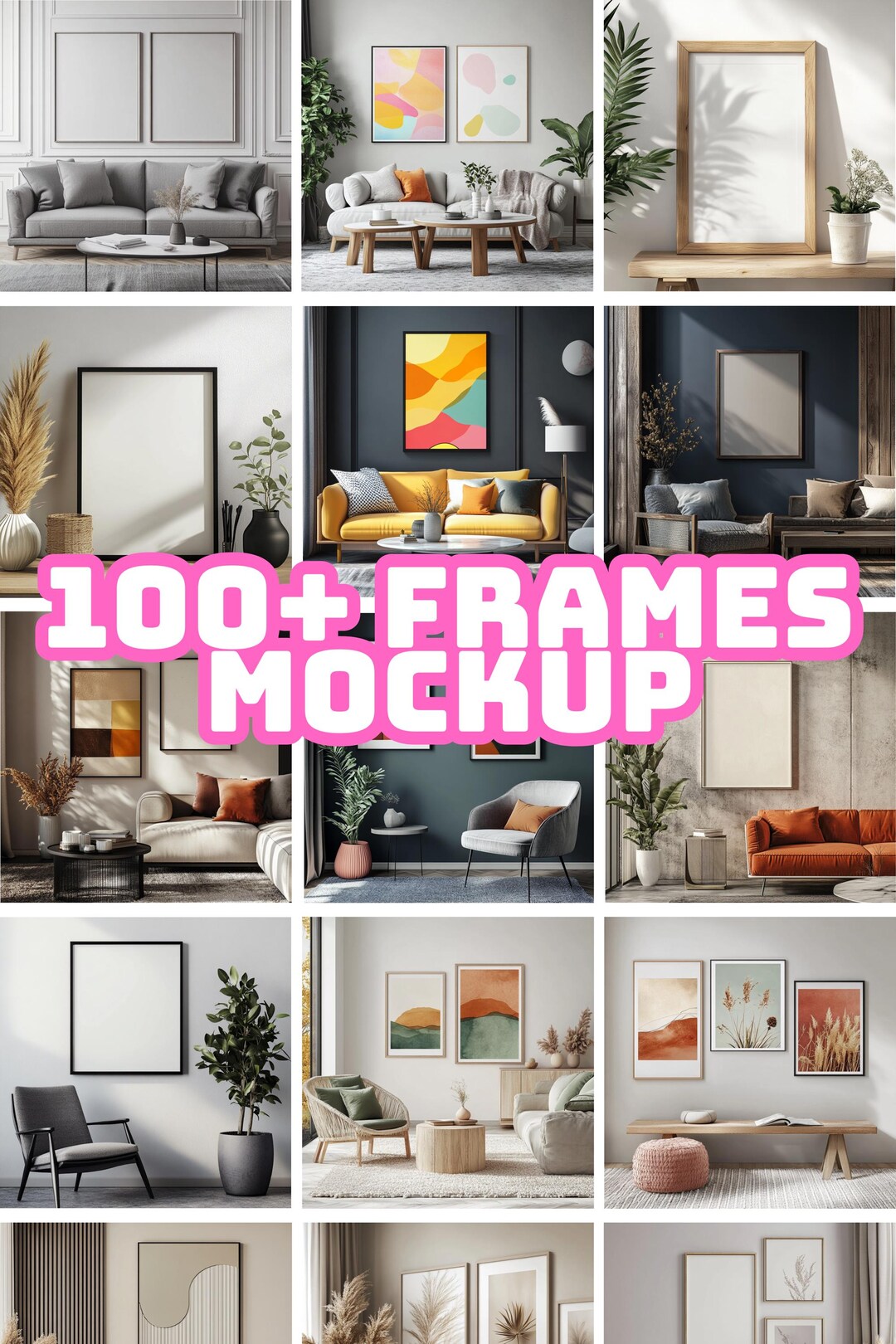100+ Frames Mockup Wall Mockup Frame Mega Bundle Frames Mockup Frame ...