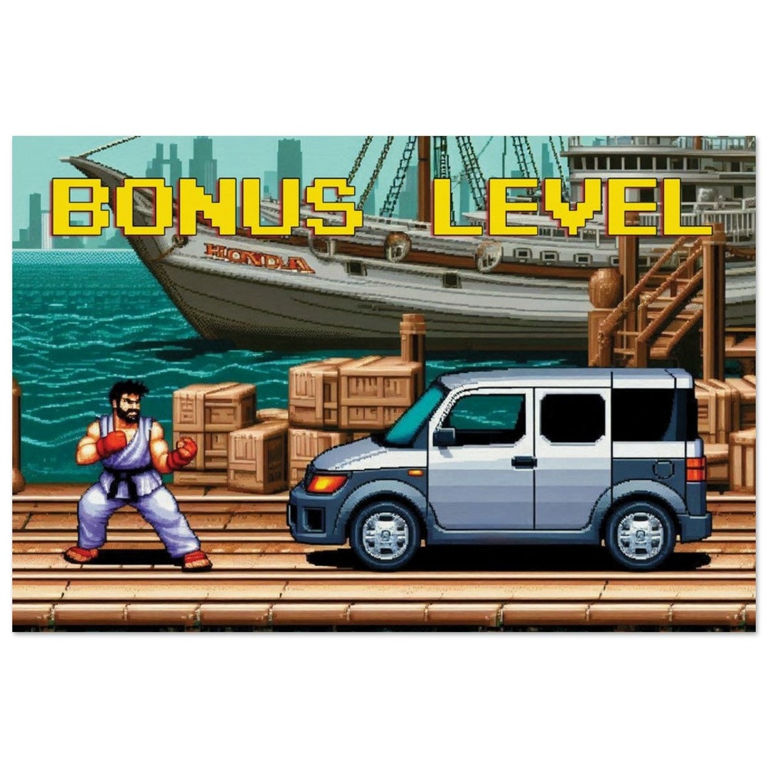 SF2 Honda Element Rampage: Car Smash Bonus Stage Wall Art - Etsy