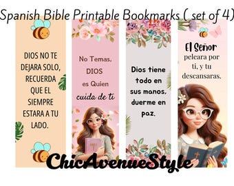 Spanish Bible Bookmarks, Printable Bookmarks, Spanish Bookmarks, Bible ...
