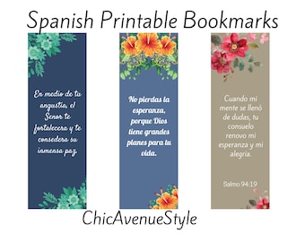 Spanish Bible Printable Bookmarks, Spanish Bible Bookmarks - Etsy