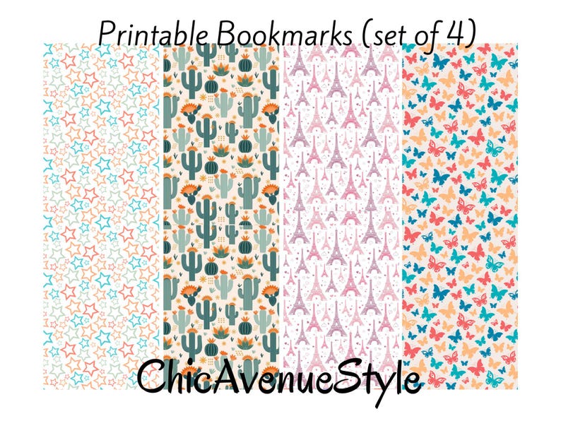 Stacked Books Printable Bookmarks: Set of 4 (digital Download) - Etsy