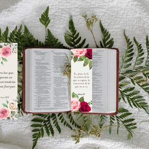 Spanish Bible Printable Bookmarks, Spanish Bible Verse Bookmarks, Book ...