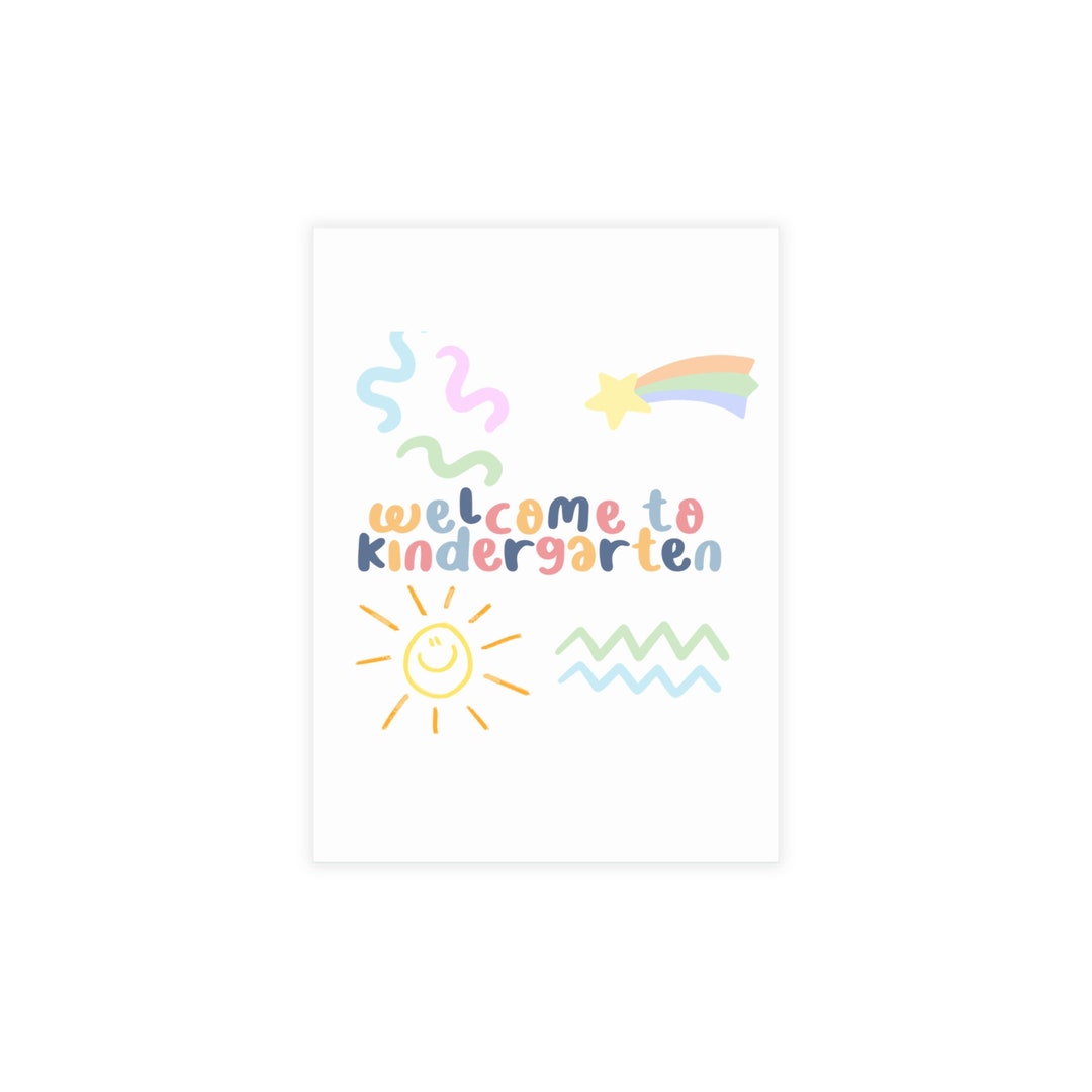 Welcome to Kindergarten Postcard Bundles envelopes Not Included - Etsy