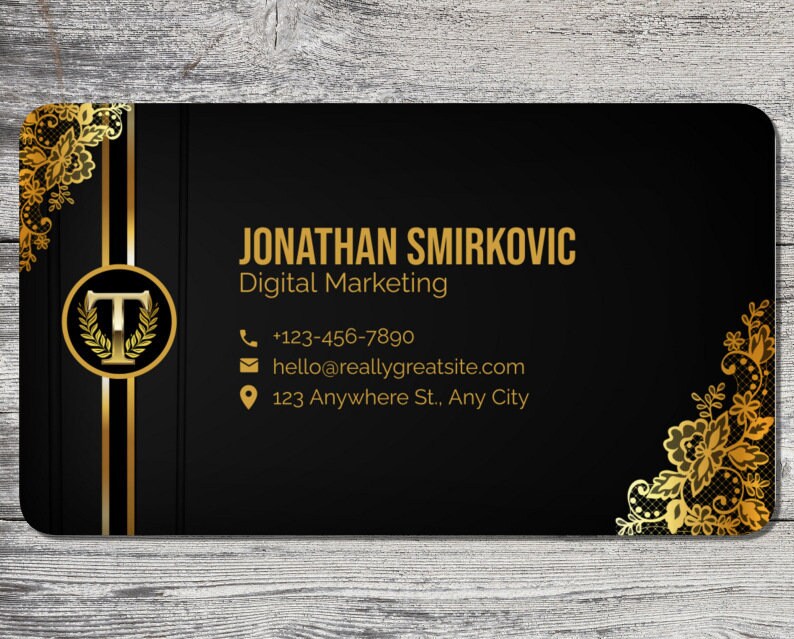 Business Card Template, Instant Download, Printable Business Card ...