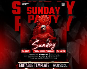 Underground Party Flyer, DIY Flyer Template Design, Night Club Event ...