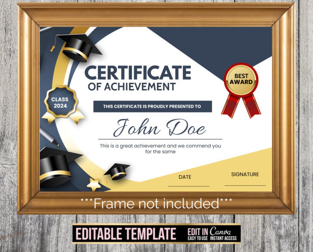 Personalized Printable DIGITAL Certificate. Certificate Template Design ...