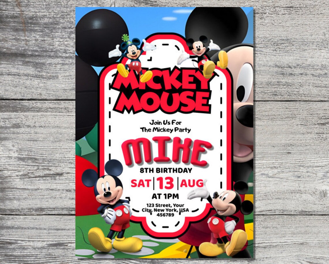 Kids Birthday Invitation Template. Printable Kids Birthday Invitation ...
