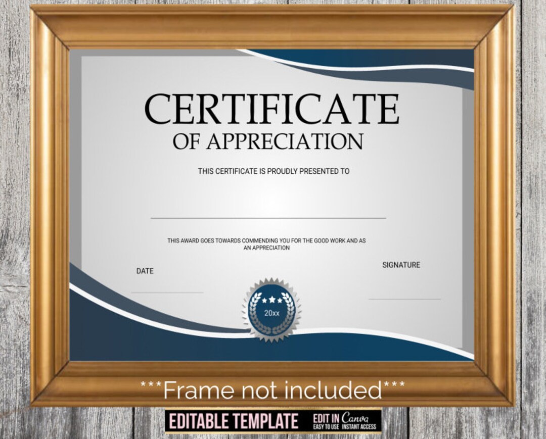 Personalized Printable DIGITAL Certificate. Certificate Template Design ...