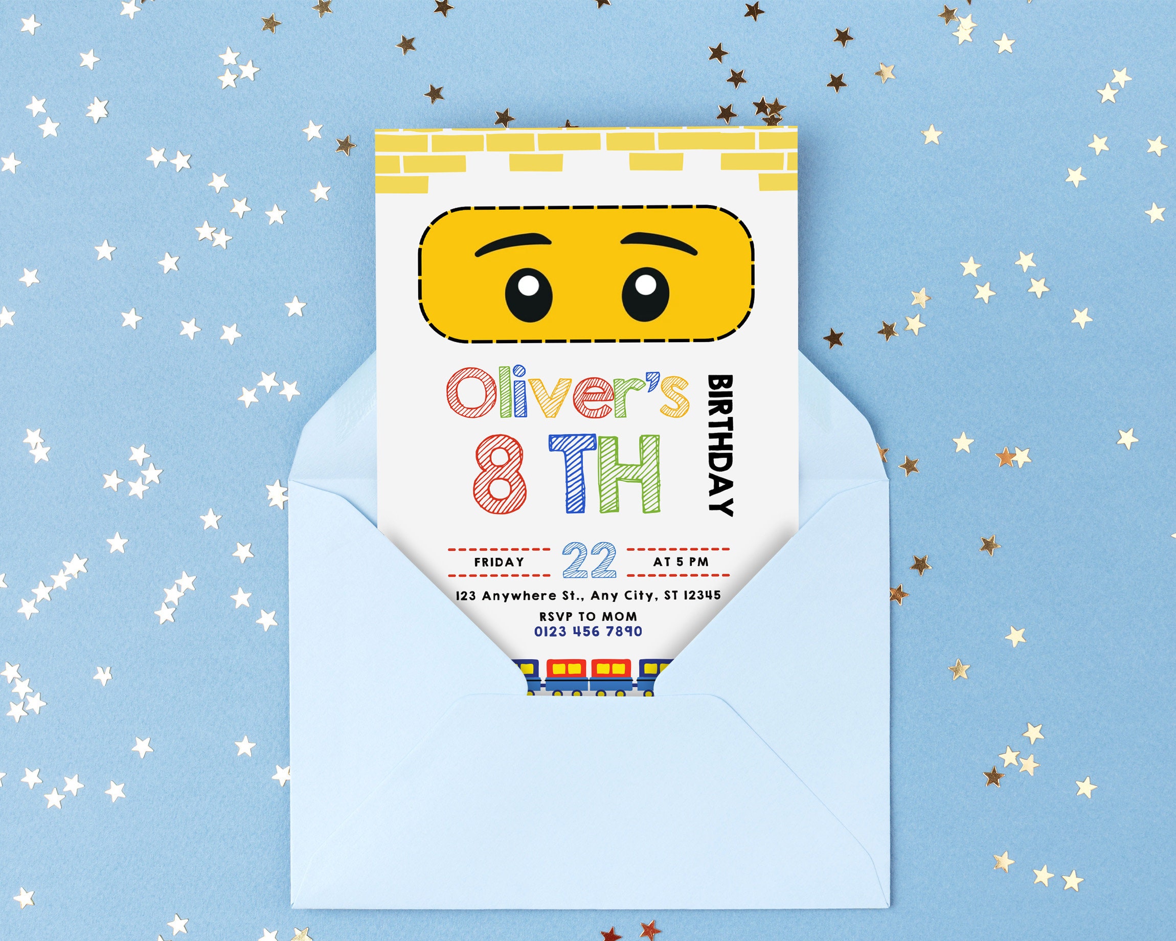 Editable Building Blocks Invitation Digital,printable Building Blocks ...