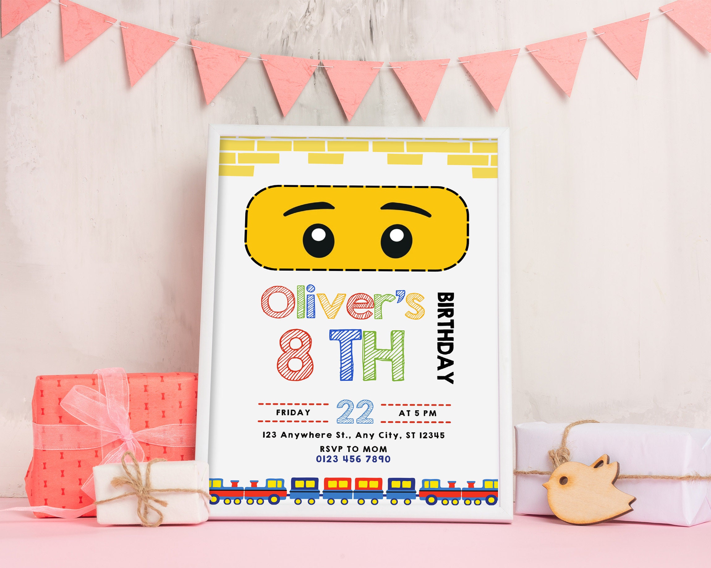 Editable Building Blocks Invitation Digital,printable Building Blocks ...