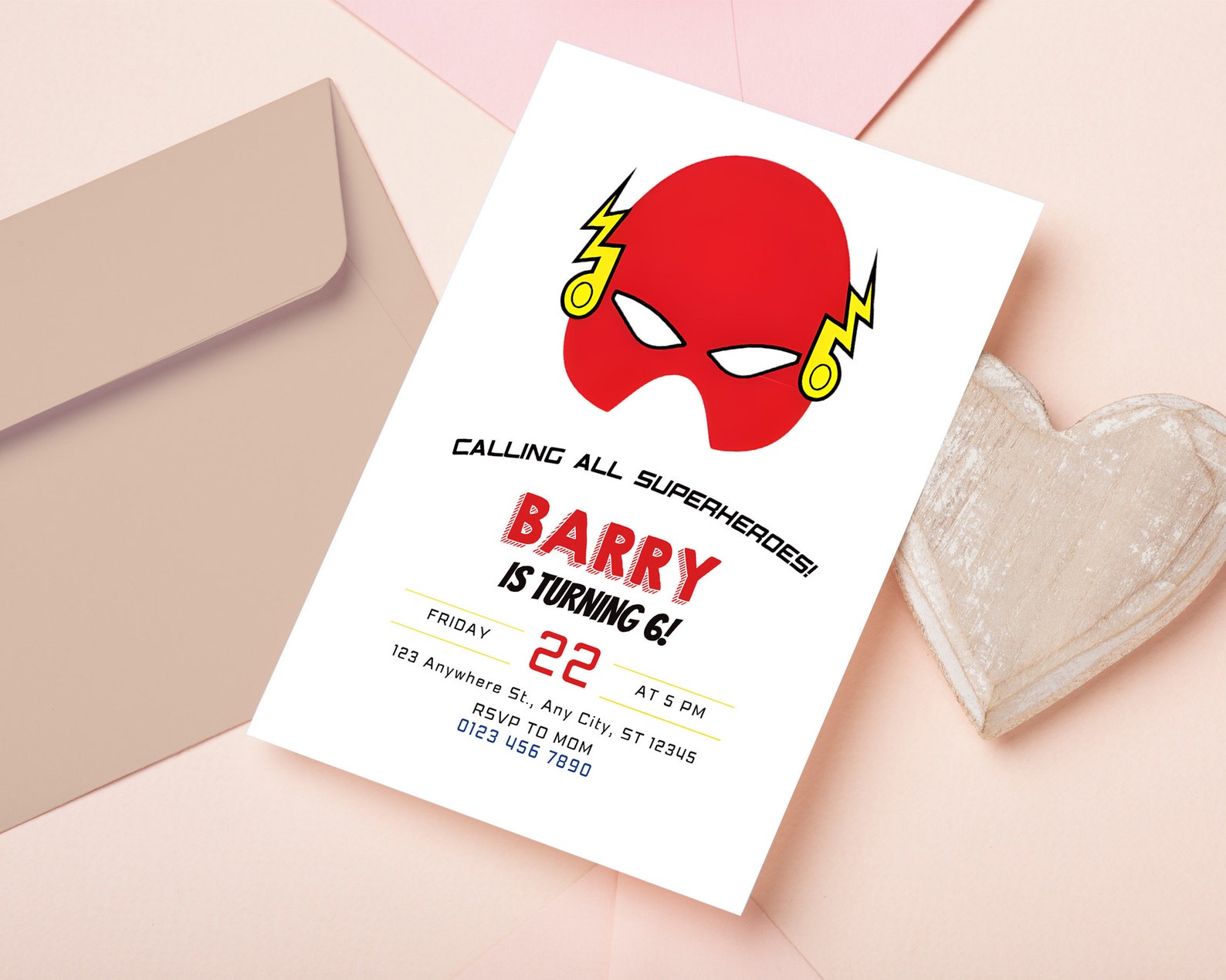Editable Lightning Superhero Invitation Template,editable Superhero ...