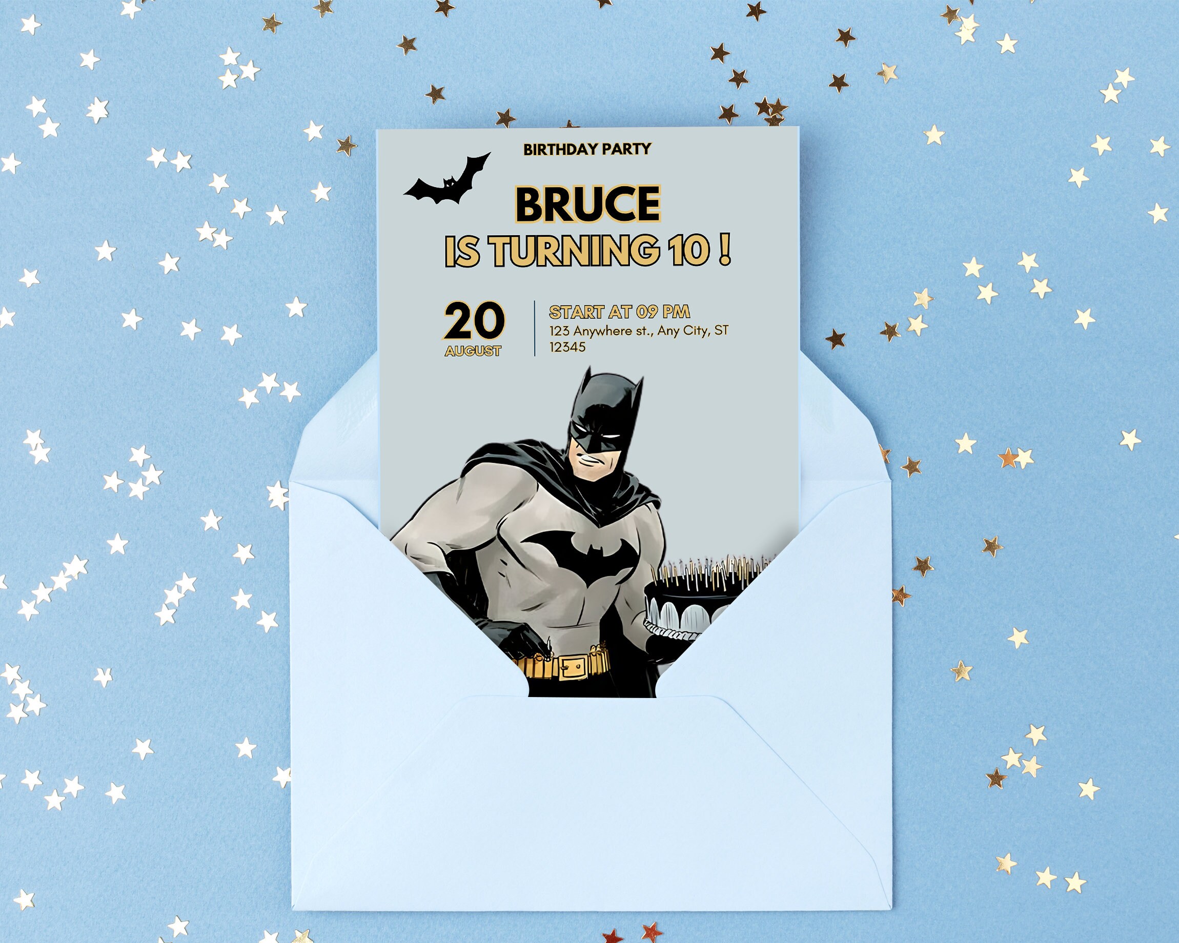 Editable Bat Superhero Invitation Digital,printable Bat Guy Birthday ...