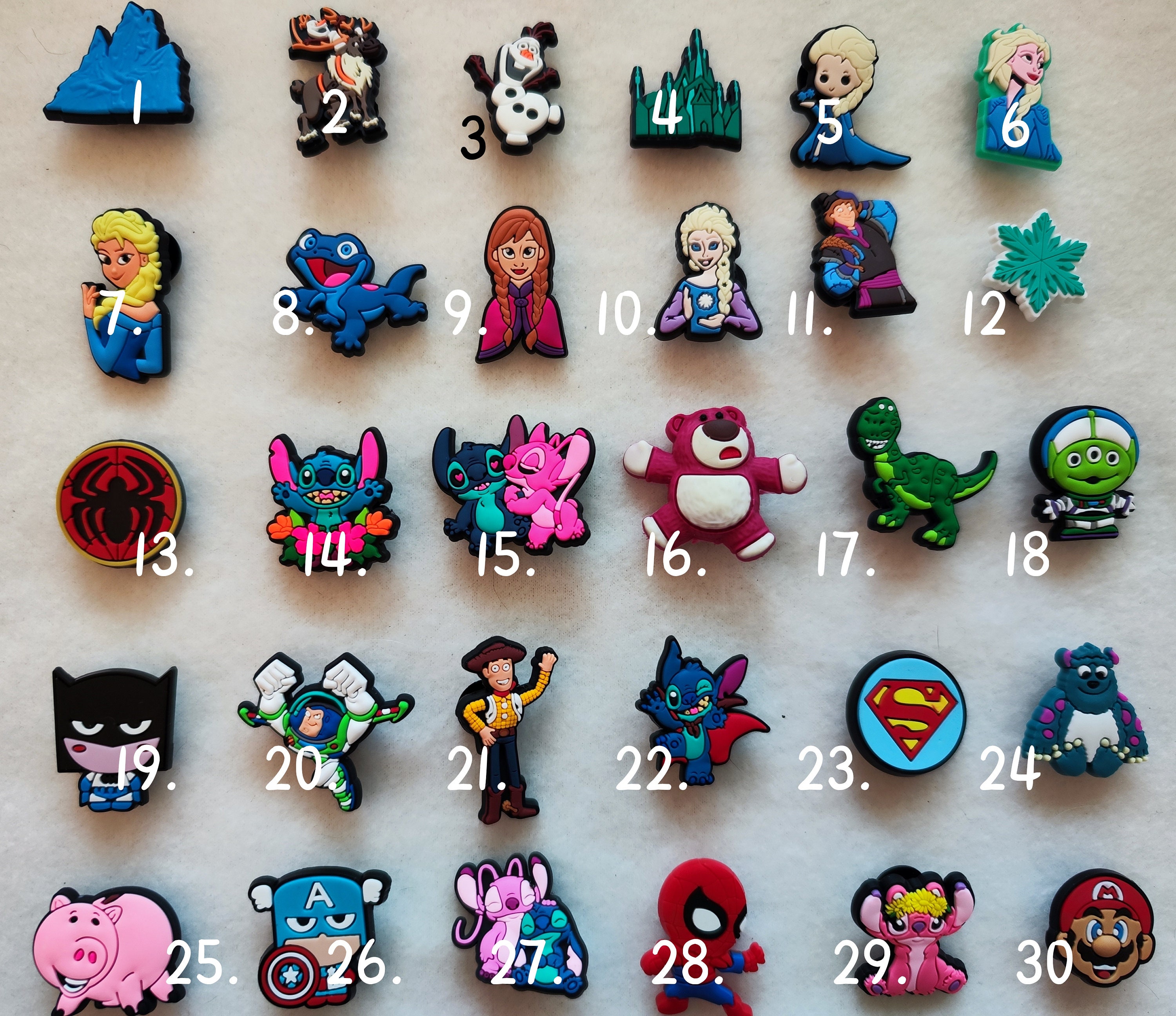 Disney Croc Charm/ Shoe Charms. Individual. Frozen, Toy Story, Marvel ...