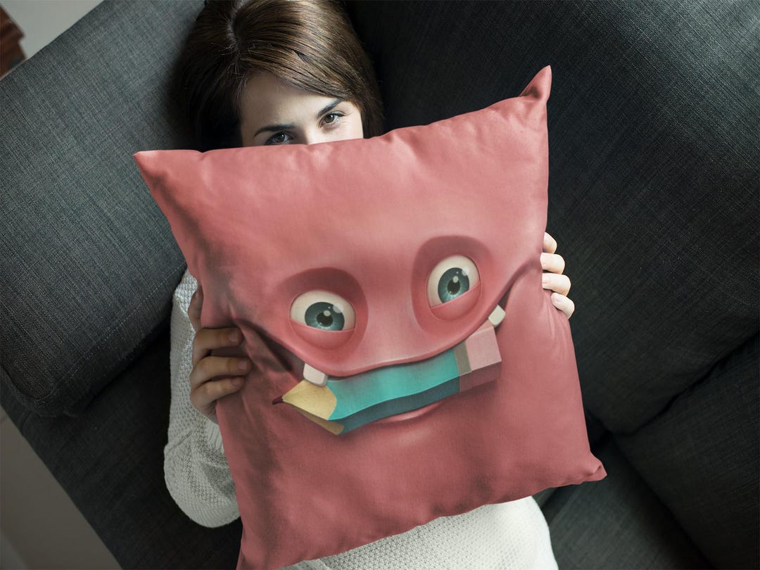 Smiling Face, Pillow, Boy Room Decor, Decorative Pillow, Kids Pillow ...