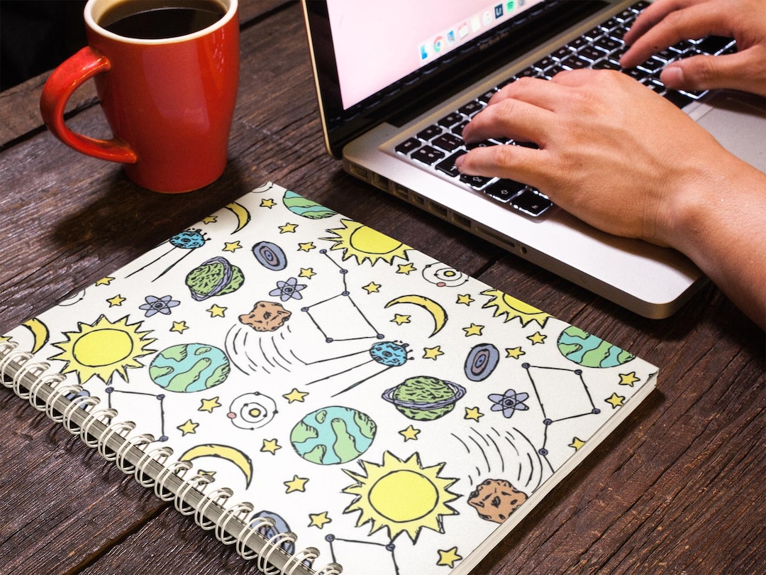 Spiral Notebook, Planet Notebook, Solar System, Space Journal, Planets ...