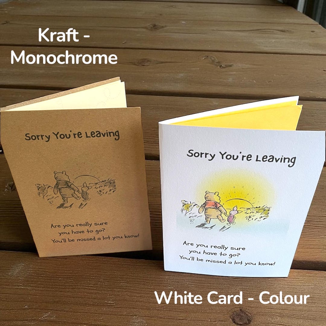 Winnie the Pooh Leaving Card: Classic Pooh Design, Retirement - Etsy UK