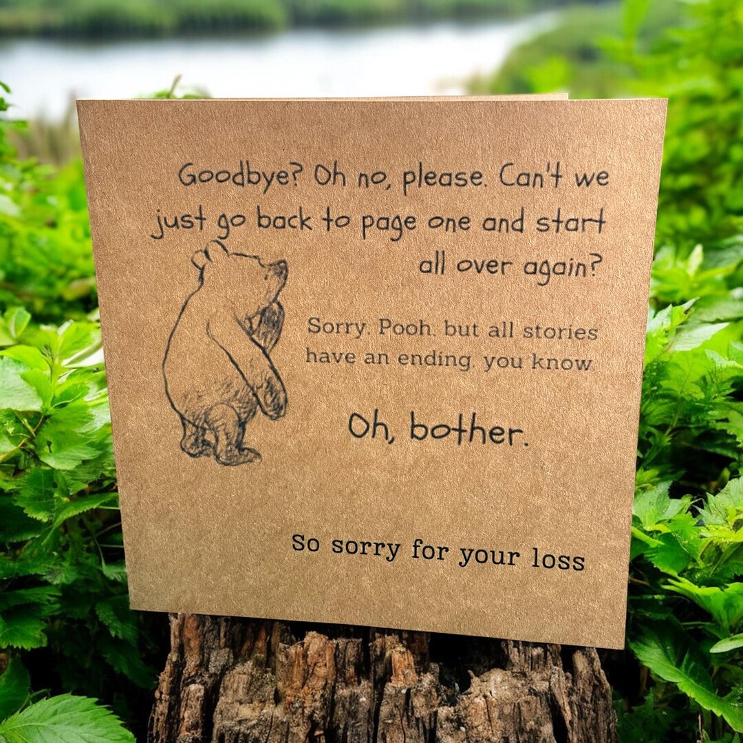 Winnie the Pooh Sympathy Card: Oh No! Can We Start Again Handmade ...