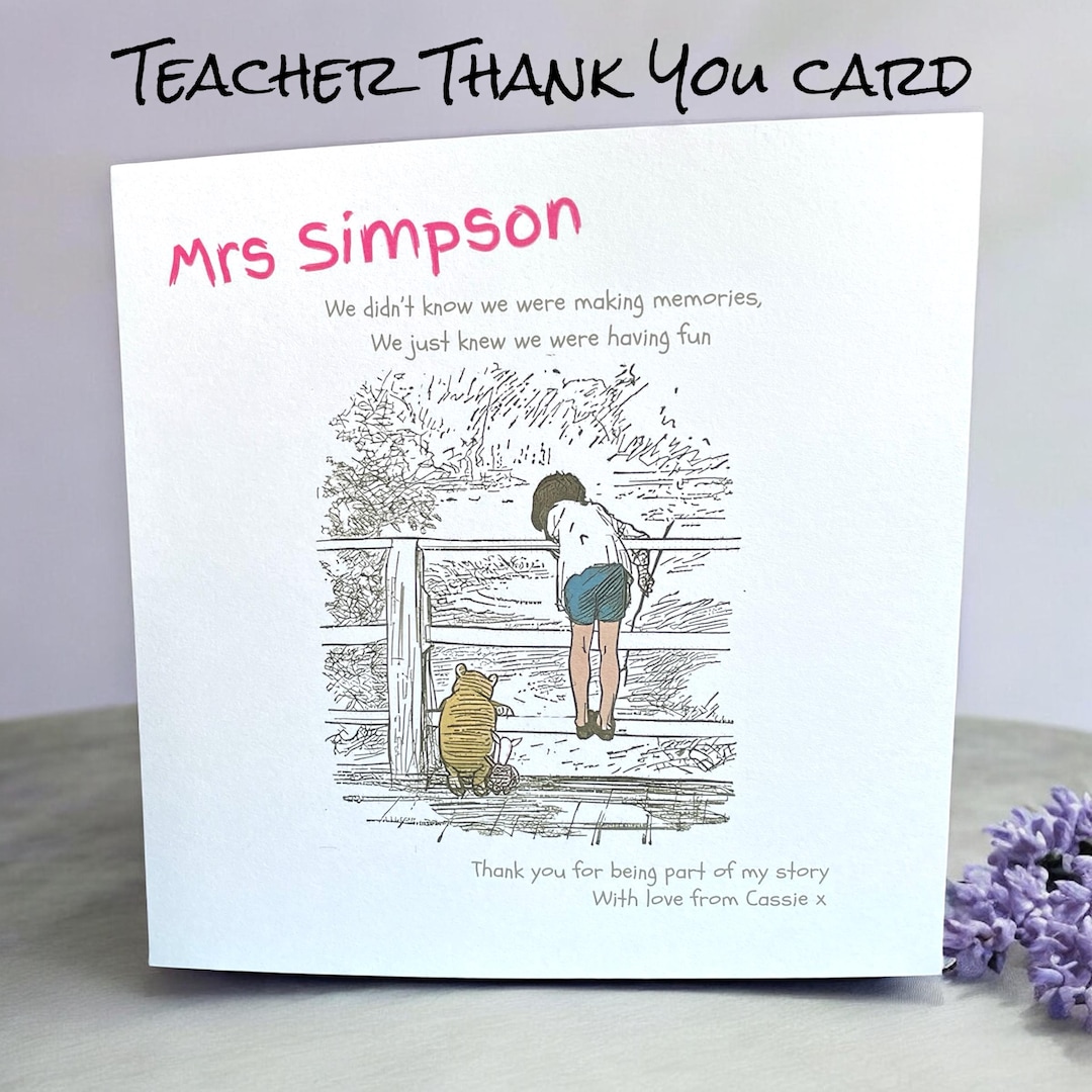 Teacher Card, End of Term Card, WTP Teacher Card, Teacher Thank You ...