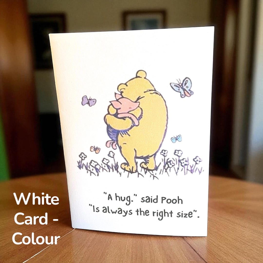 Handmade Winnie the Pooh Sympathy Card: Sending Hugs, Thinking of You ...