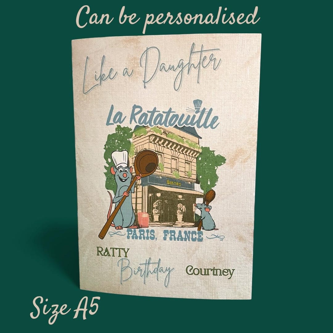 Personalized Ratatouille Birthday Card, A5 - Etsy