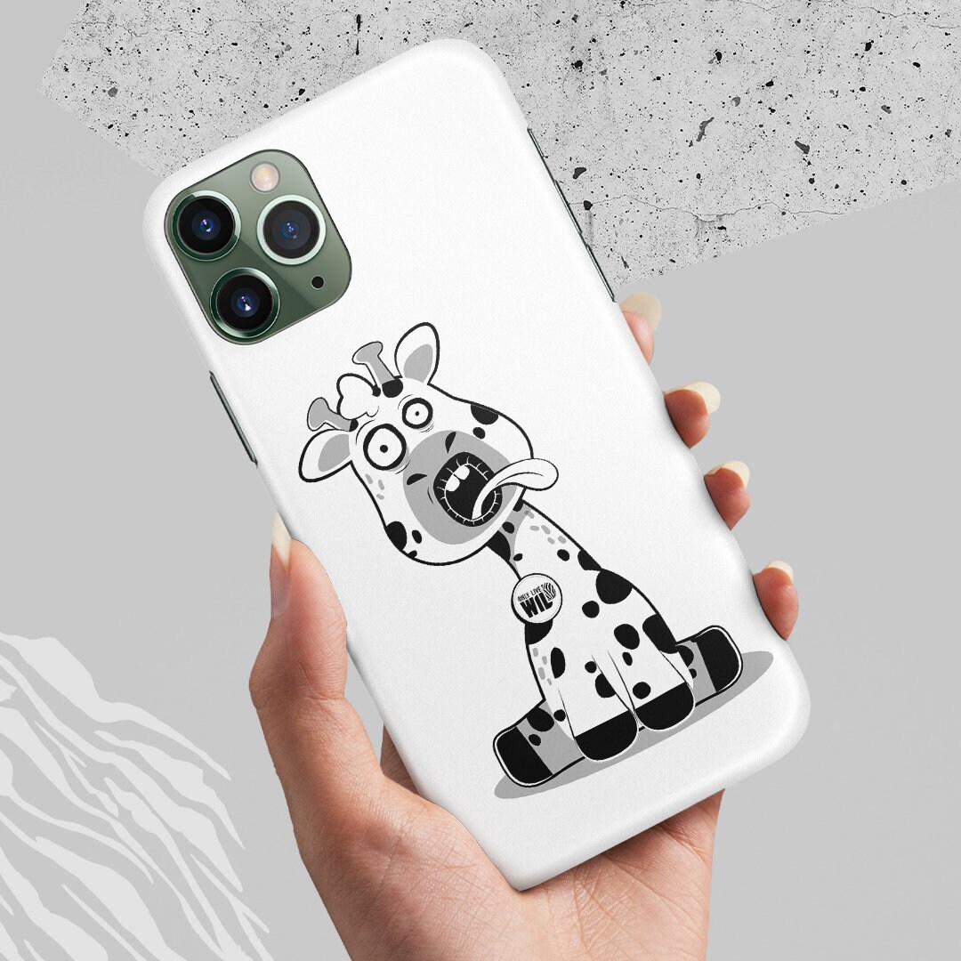 Cute and Creepy Giraffe Character Illustration Art on Tough Phone Case ...