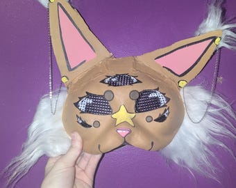 Alien Cat Therian Mask Purple and Green - Etsy