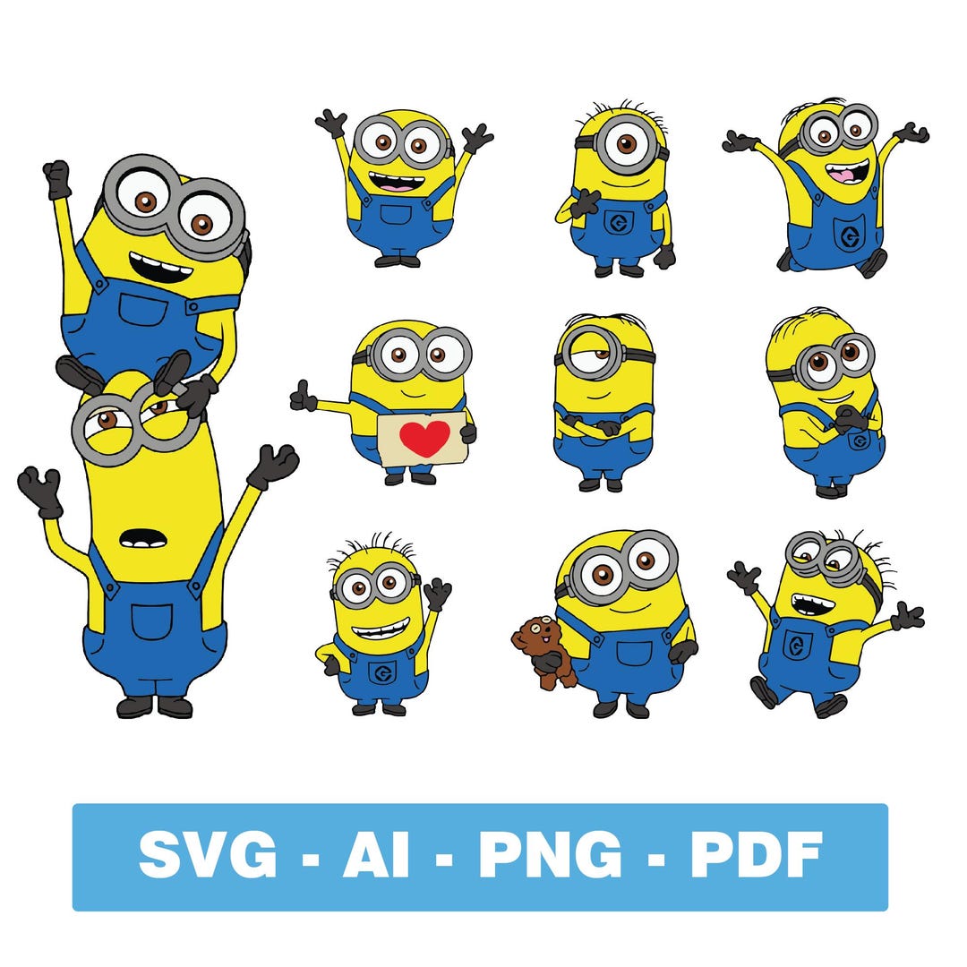 Despicable Svg,minion Face Svg, Minion Face Vector, Funny Minion Face ...