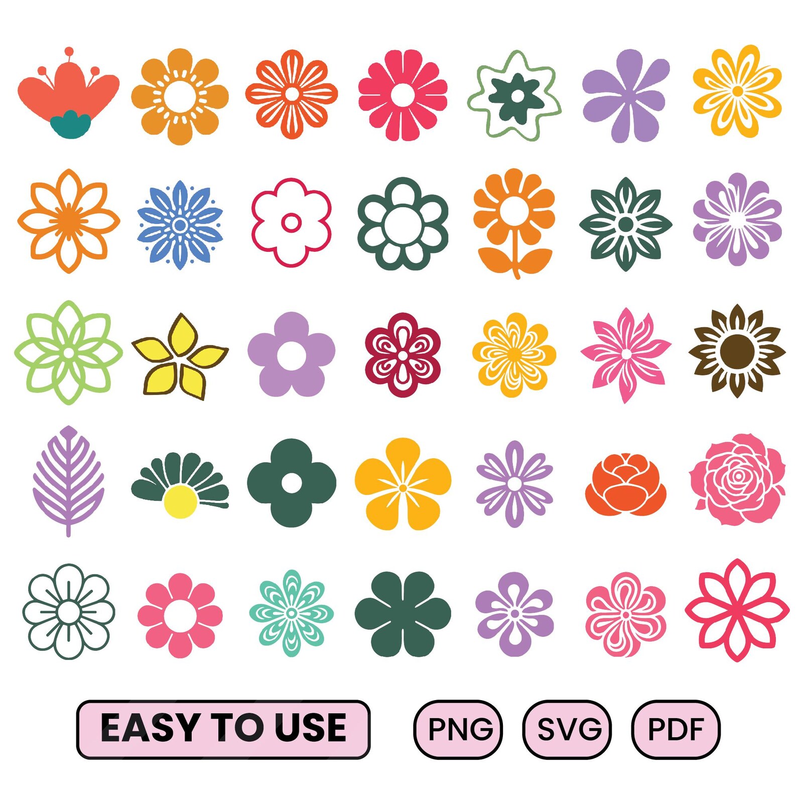 Daisy Svg Bundle, Simple Daisy Svg, Daisy Svg, Daisy Flower Svg Designs ...