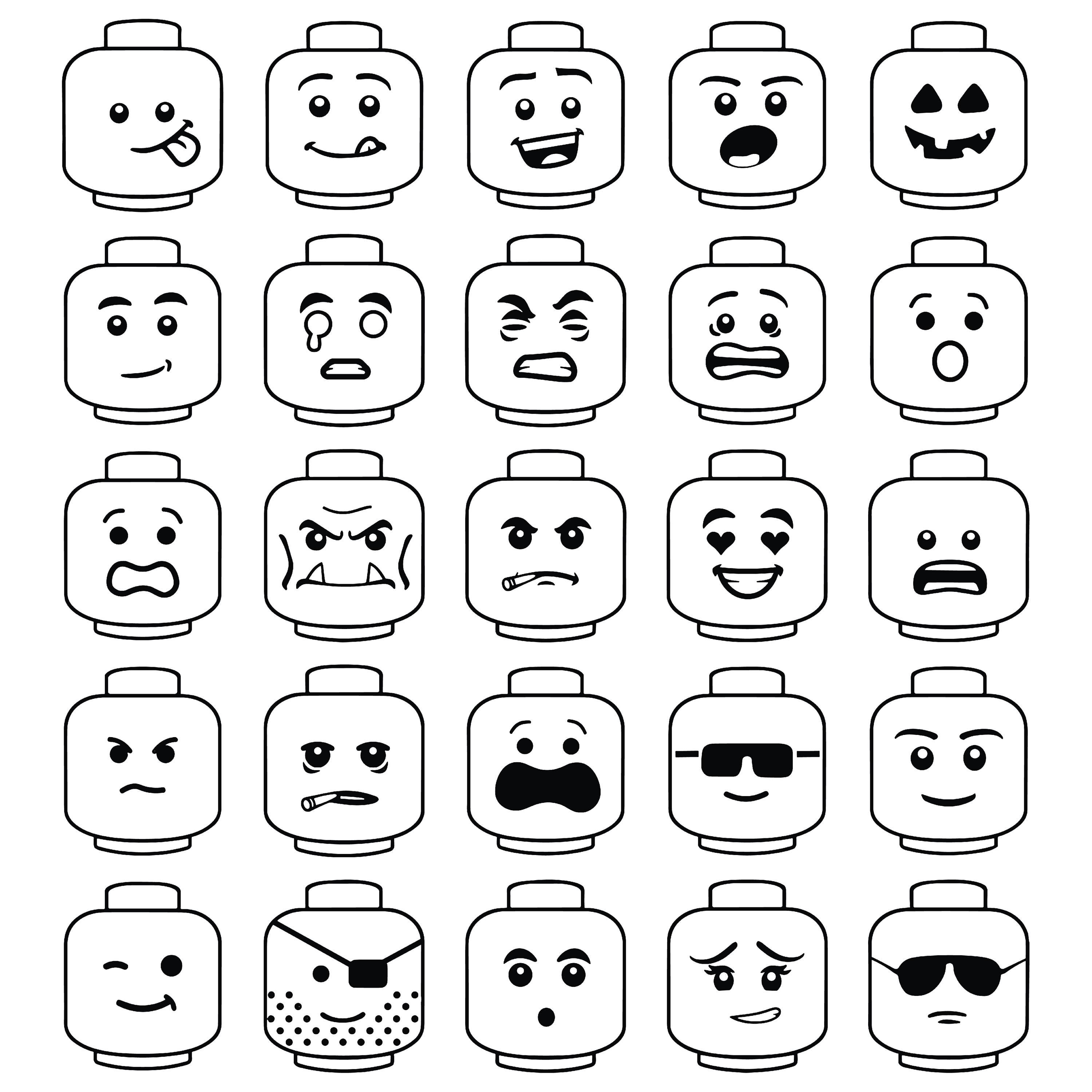 Lego Minifigure Decal Template